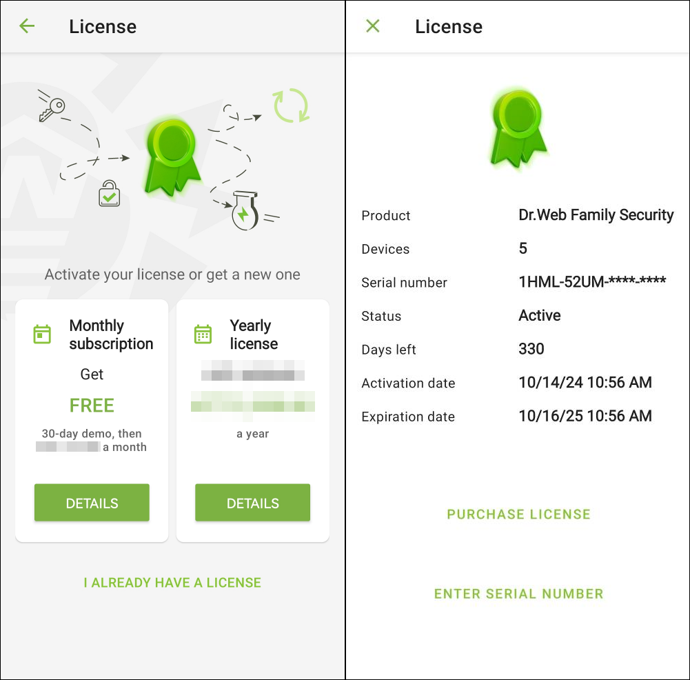 Purchasing License